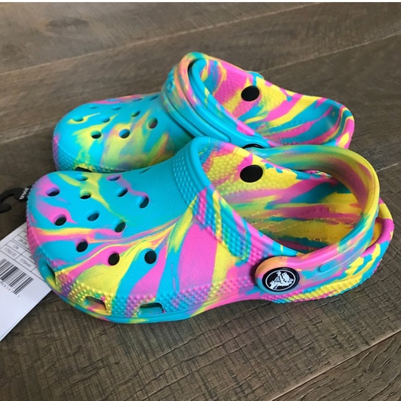 CROCS | Shoes | Crocs Classic Youth Marbled Clog | Poshmark